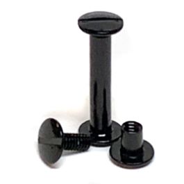 1/4" Black Aluminum Screw Posts (100 sets)