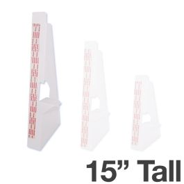 Self-Sticking Easel Backs - White Double Wing 15" Tall (25 ea.)