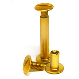 1/2" Gold Aluminum Screw Posts (100 sets)