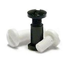 1-3/8" Plastic Screw Posts (100 sets) White - 24WHITE138