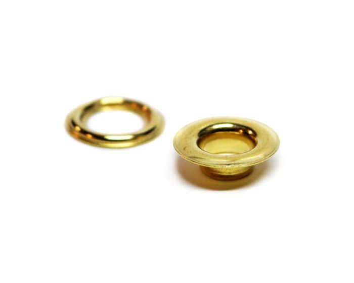 #2 Brass Self-Piercing Grommets - 3/8" (500 Sets) - #2SPG and #2SPW